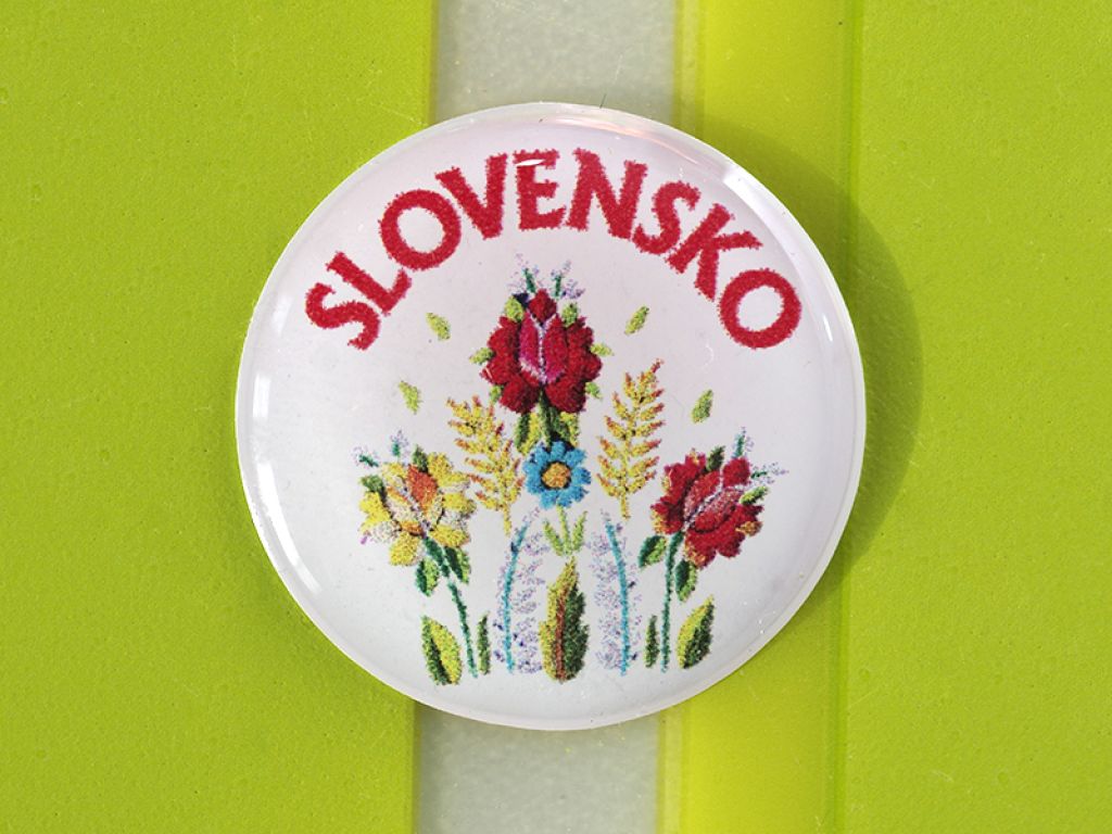 41_mini magnetka živicová ľudový vzor (2cm) - Pasia